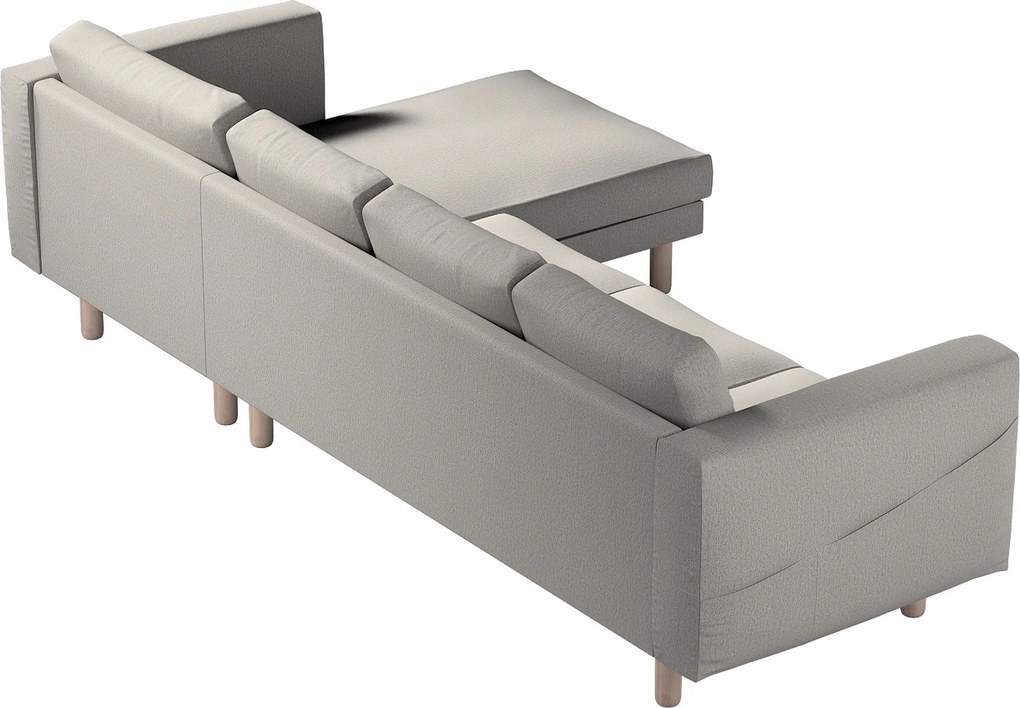 Potah na pohovku IKEA Norsborg 4-místná se šezlongem barva šedá látka pletený vzor