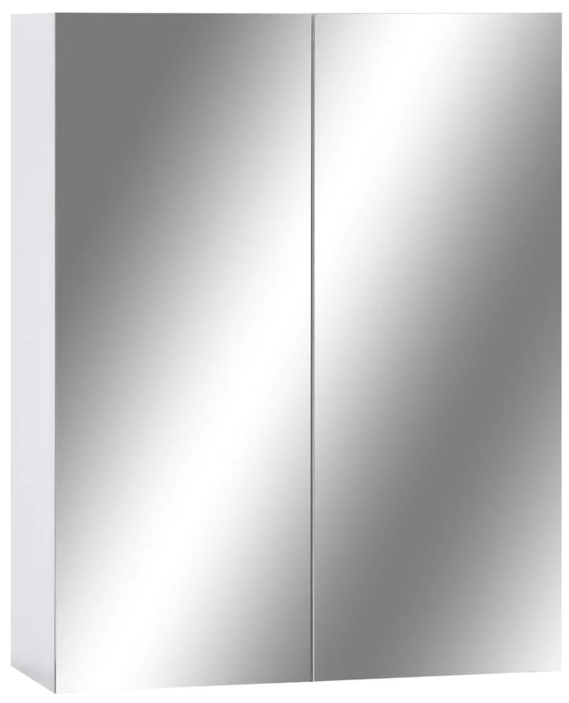 vidaXL 323607 Marketos Bathroom Mirror Cabinet White 60x15x75 cm MDF