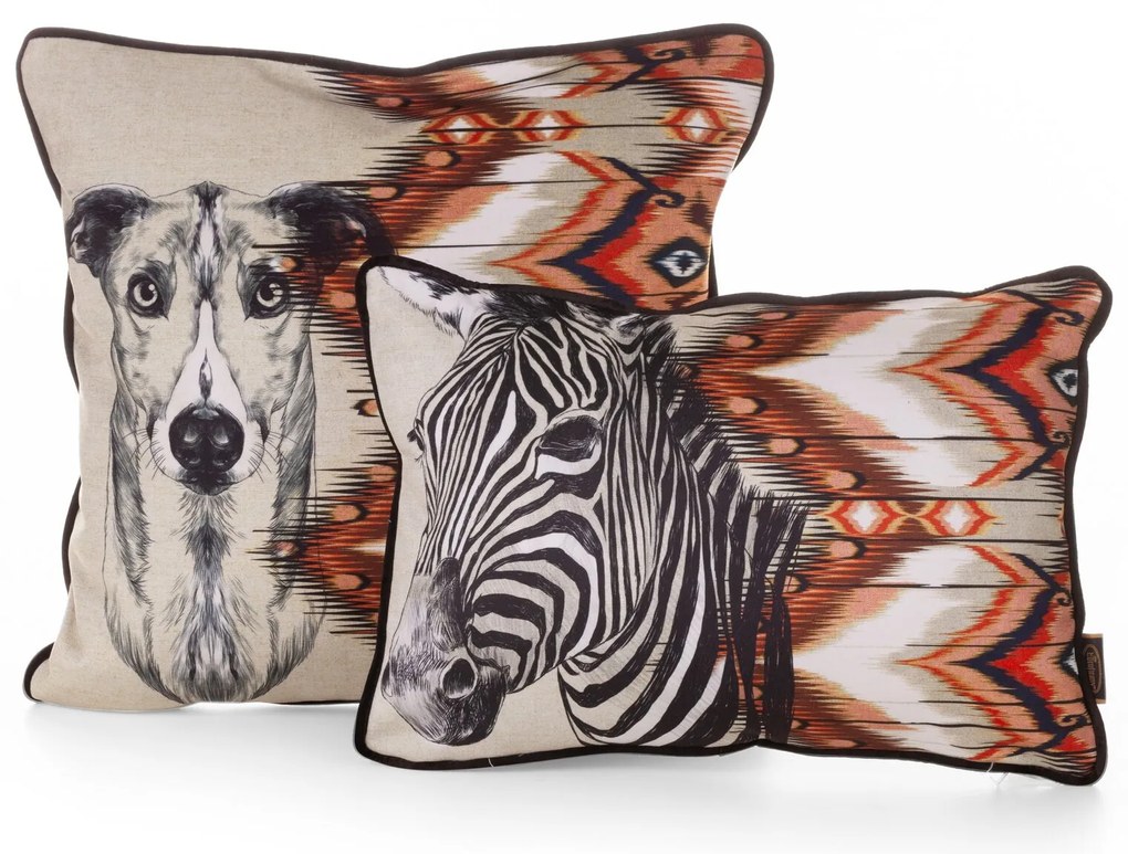 DEKORAČNÍ POLŠTÁŘ ZEBRA 45X30 VÍCEBAREVNÁ