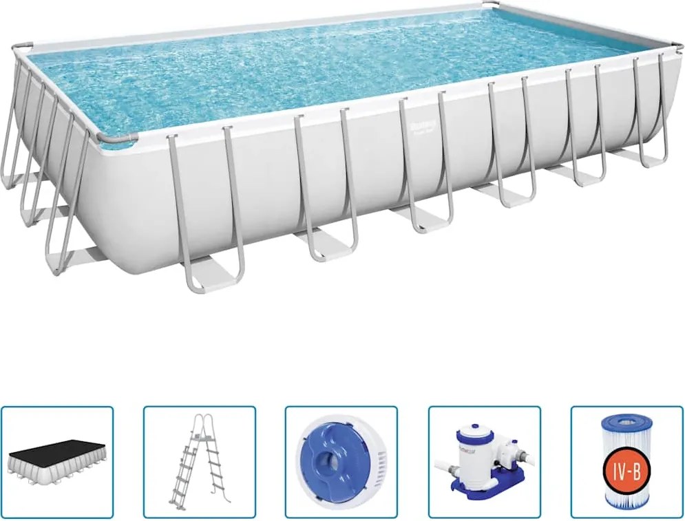 Bestway Bazénový set Power Steel obdélníkový 732 x 366 x 132 cm