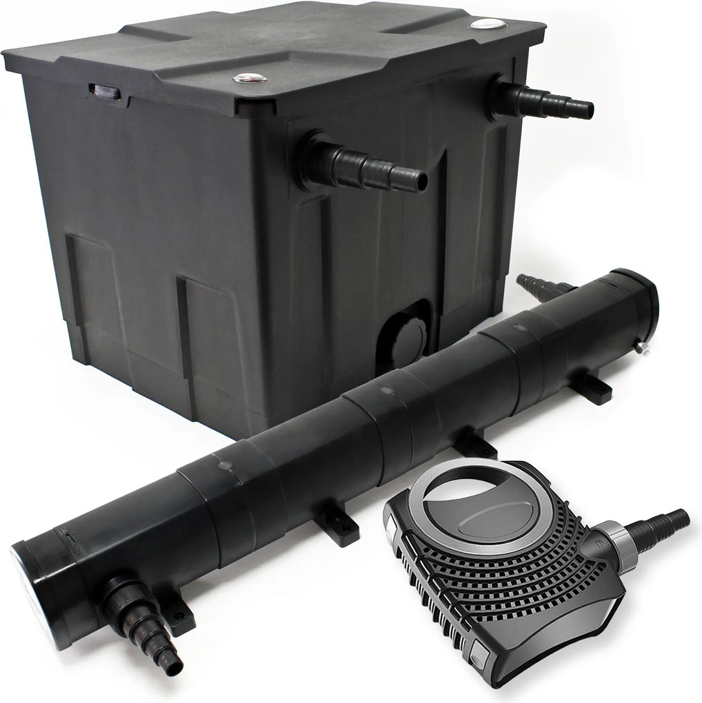 Sada jezírkové filtrace SunSun CBF-350 / CUV-272 – 12000 L, 10000 l/h, 80 W (54418)