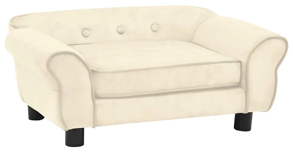 Pohovka pro psy krémová 72 x 45 x 30 cm plyš 171042