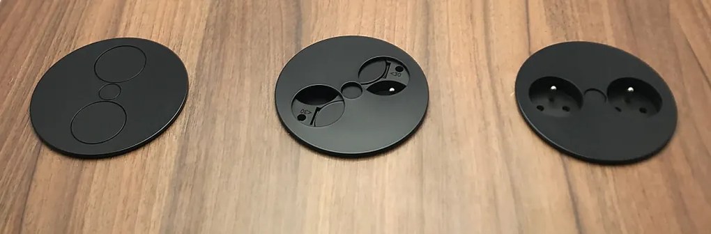Elektro zásuvka Bachmann Twist 2x 230V matná černá 931.152