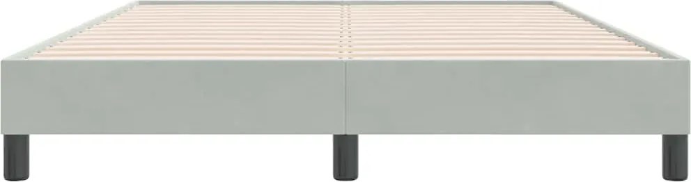 Postel Box Spring bez matrace světle šedá 140x220 cm samet 3315873