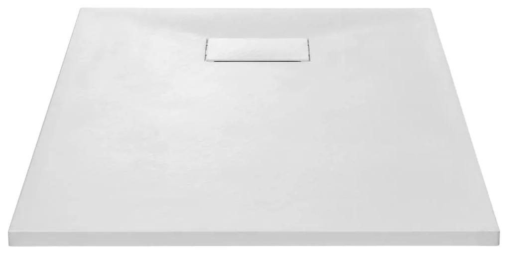 vidaXL Sprchová vanička SMC bílá 100 x 70 cm