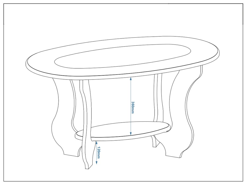 Vomaks unit, s.r.o. Konferenční stolek ZASMIN MDF Barva: wenge + dub kraft - bílý