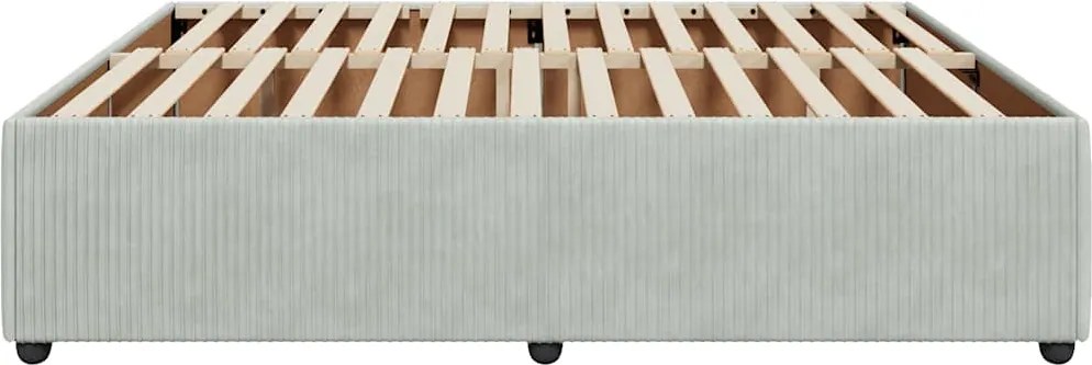 Rám postele bez matrace světle šedý 200 x 200 cm samet 3285030