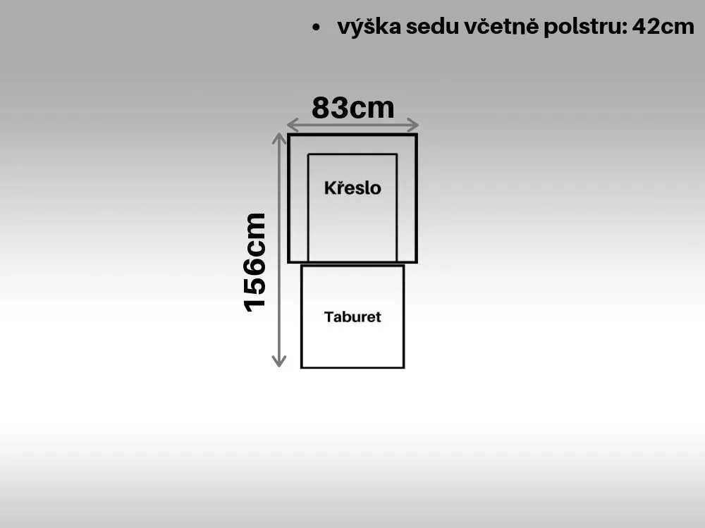 Zahradní set ALLEGRA 1 pro 1-2 osoby, šedobéžový umělý ratan