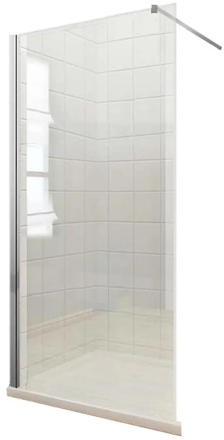 Sprchová zástěna WALK-IN Soft 100 x 195 chromový profil