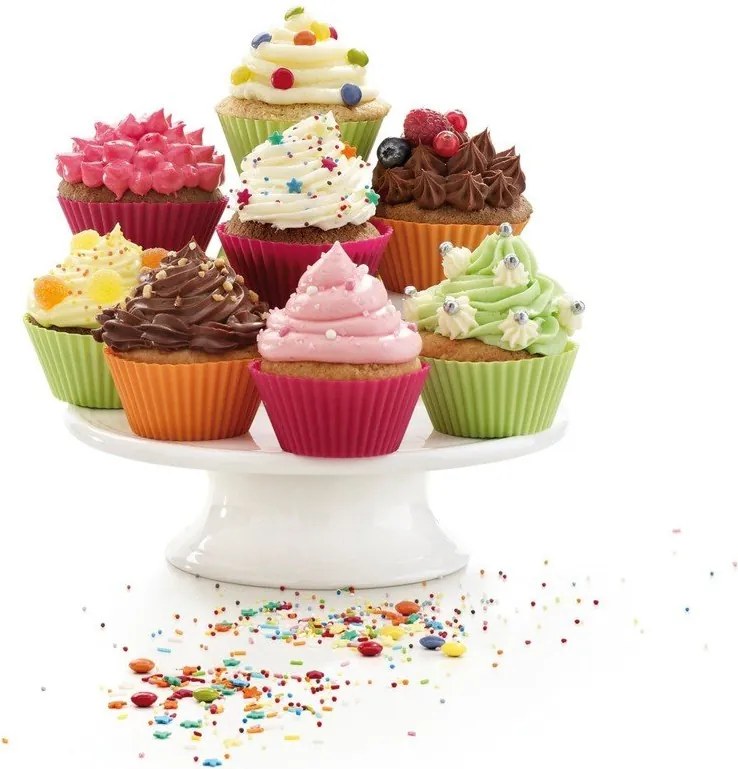 Silikonové formy na muffiny v sadě 12 ks ø 7 cm – Lékué