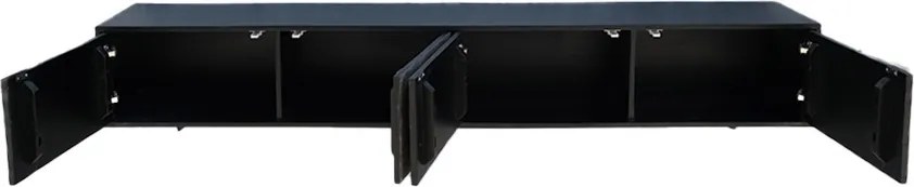Designový závěsný TV stolek Quillon 200 cm přírodní kámen