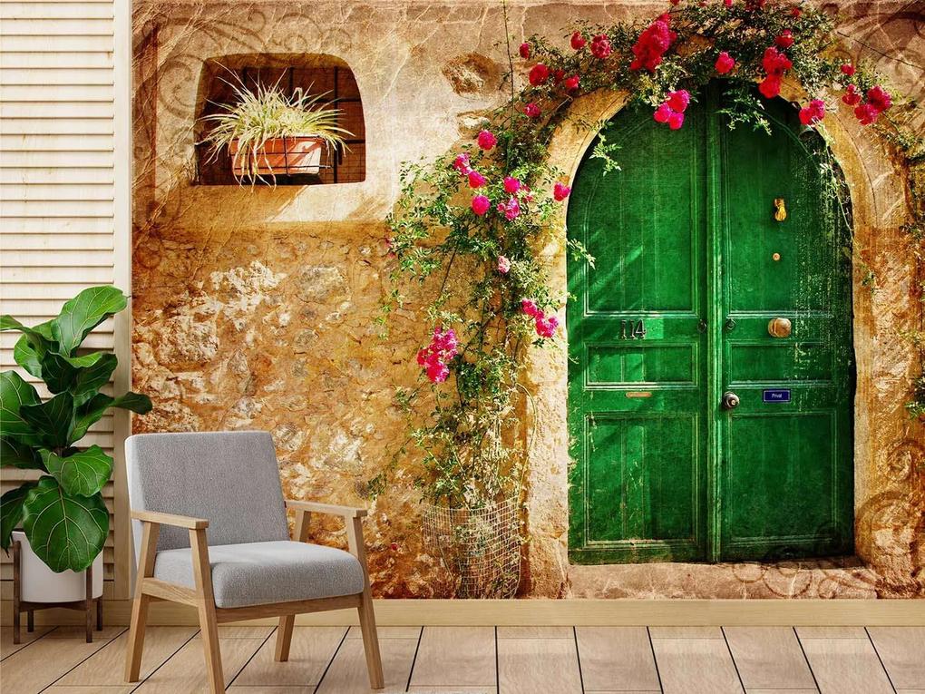 Gario Fototapeta Zelené velké dveře Materiál: Vliesová, Rozměry: 200 x 140 cm