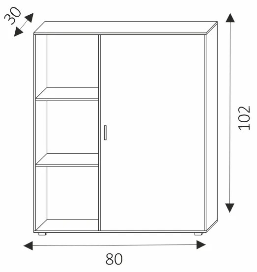 MAXIVA Obývací stěna - DINO, bílá/dub milano