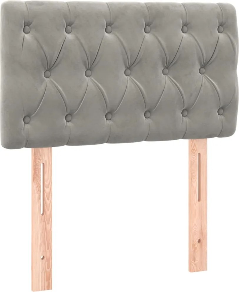 Box spring postel s matrací světle šedá 80 x 200 cm samet 3141449