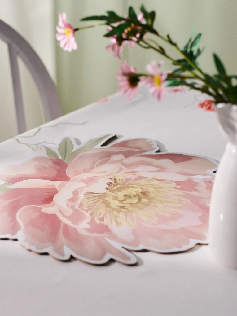 Sinsay - Table placemat in the shape of a peony - růžová