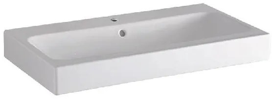 Geberit iCon - Umyvadlo 75x49 cm, otvor pro baterii, s přepadem, s KeraTect, bílá 124575600