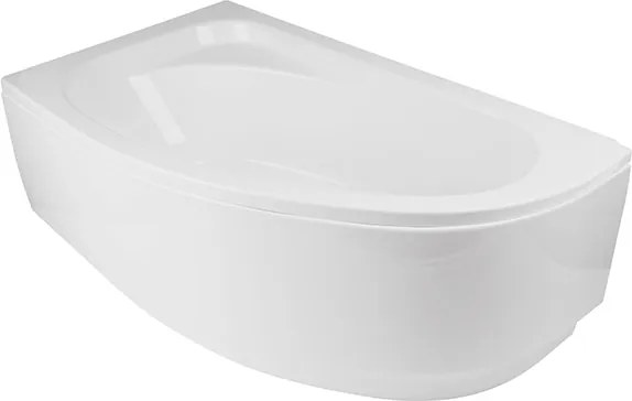 Besco Akrylátová asymetrická vana Cornea 140x80 (150x100) Barva: Bílá, Rozměry (cm): 140x80, Orientace: Levá