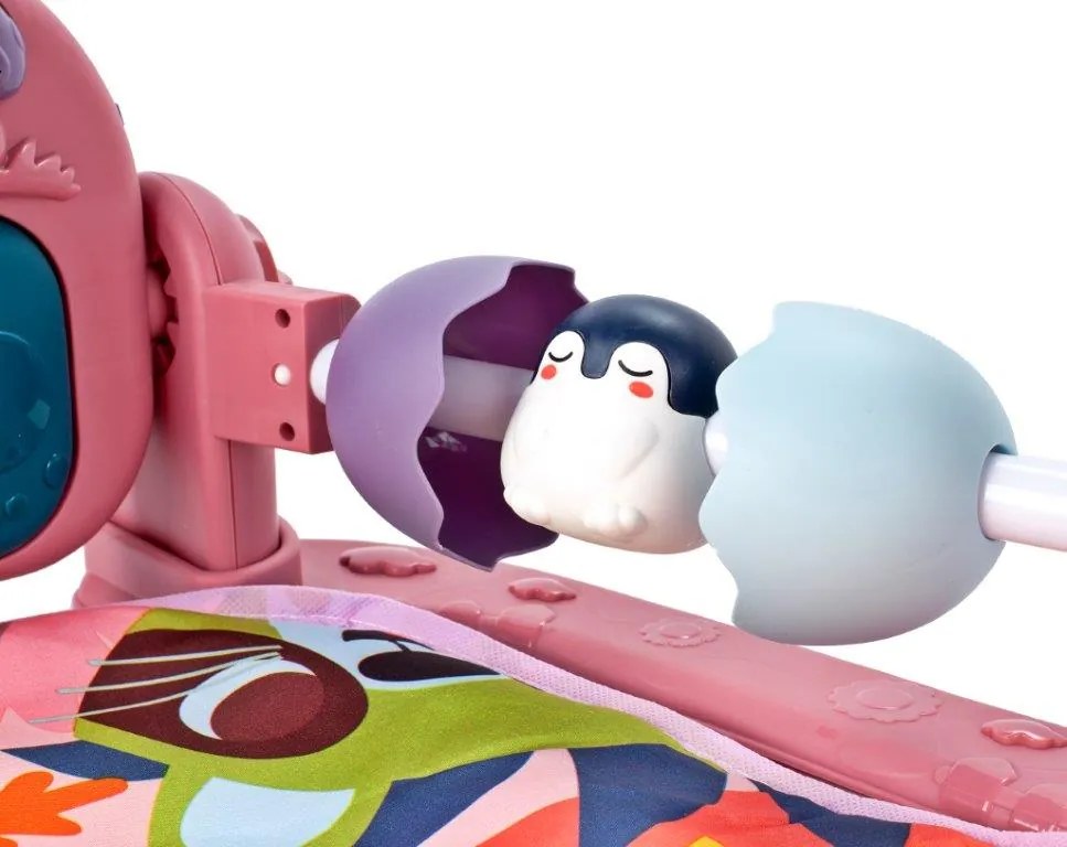 Creative Corner Vzdělávací podložka s klavírem a chrastítky růžová