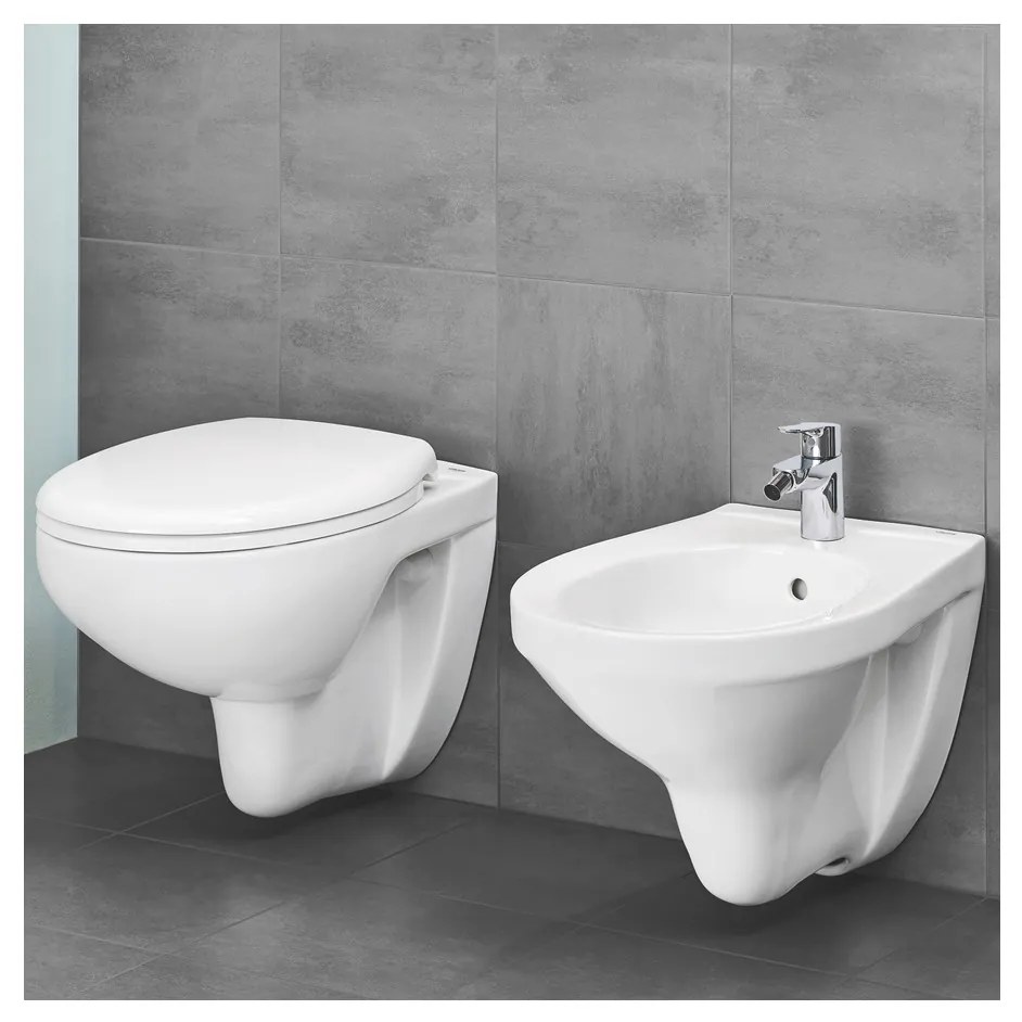 Grohe Bau Ceramic - Závěsné WC + poklop, alpská bílá 39351000