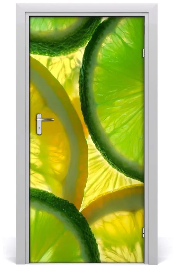 Fototapeta na dveře samolepící limetka a citron 85x205 cm