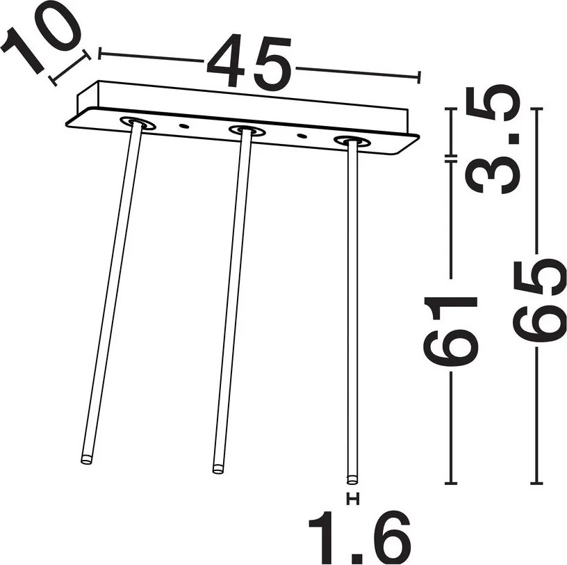 Matně černé hliníkové LED stropní svítidlo s ohybatelnou konstrukcí 10x45 cm Stilvi – Nova Luce