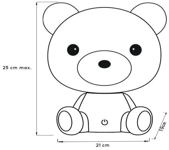 Lucide 71590/03/31 - LED Stmívatelná dětská noční lampička DODO LED/3W/230V