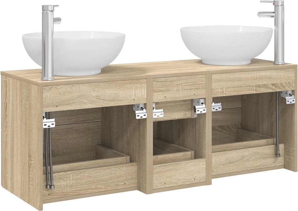 Sada koupelnového nábytku 3 ks Dub sonoma 49,5 x 44,5 x 65 cm 3405909