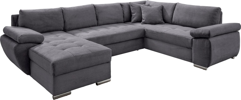 XXXLutz SEDACÍ SOUPRAVA, textil, šedá P & B - Sedací soupravy - 002310003028