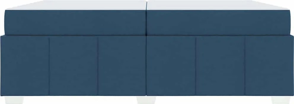 Rám postele s matrací Modrá 200 x 200 cm textil 3398313