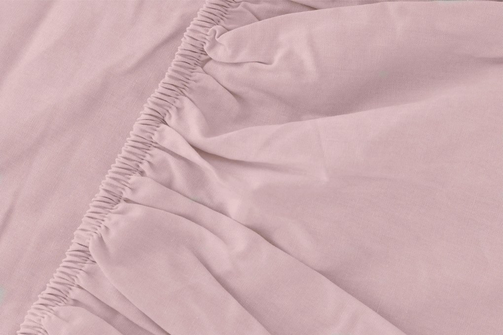 Detexpol Prostěradlo z mikrovlákna 220x200 růžové jednobarevné s elastickým Poly