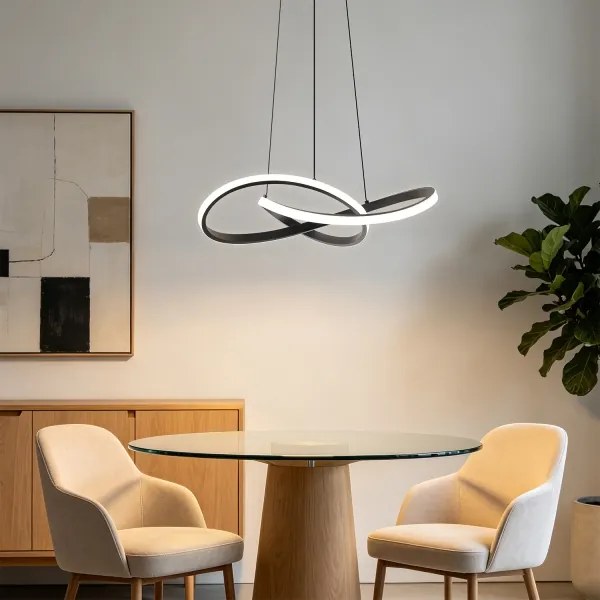 Brilagi - LED Stmívat. lustr na lanku INFINITY LED/55W/230V 50x50 cm černá + DO