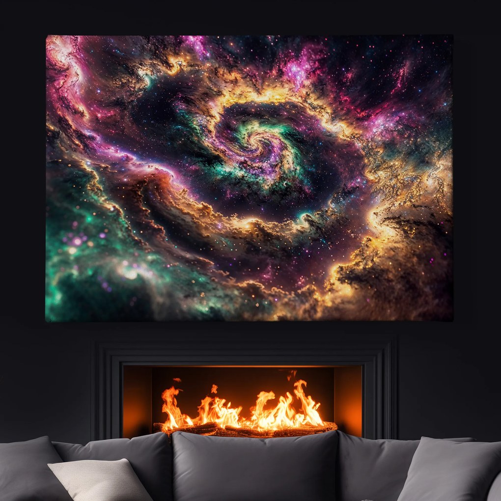 Obraz na plátně - Galaxie Ternezis FeelHappy.cz Velikost obrazu: 120 x 80 cm