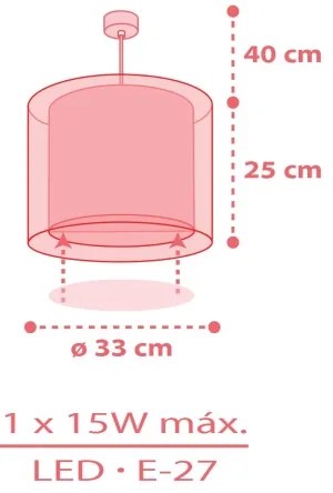 Dalber 41192 - Dětský lustr RAINBOW 1xE27/15W/230V pestrobarevná
