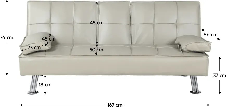 Rozkládací pohovka, béžová, GOLDIA NEW