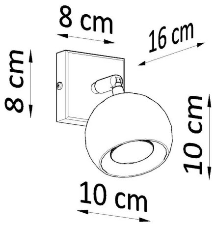 Sollux SL.0437 - Nástěnné bodové svítidlo OCULARE 1xGU10/10W/230V