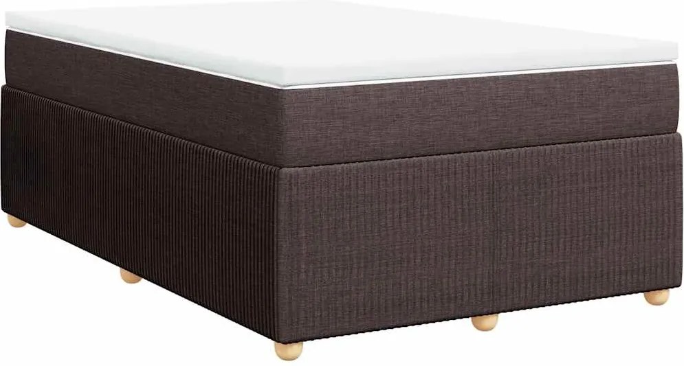 Box spring postel s matrací tmavě hnědá 120x200 cm textil 3285563