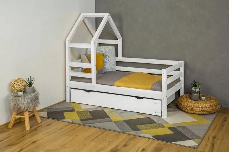 MAXIDO Dětská domečková postel  Dora - jeden šuplík 180x80 bílá