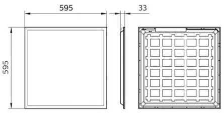 LED panel PILA RC007B LED40S/840 PSU I W60L60 NOC 40W 4000lm 4000K neutrální bílá