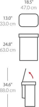 Simplehuman SENSOR bílá ocel / Odpadkový koš / Bezdotykový / Hlasové a