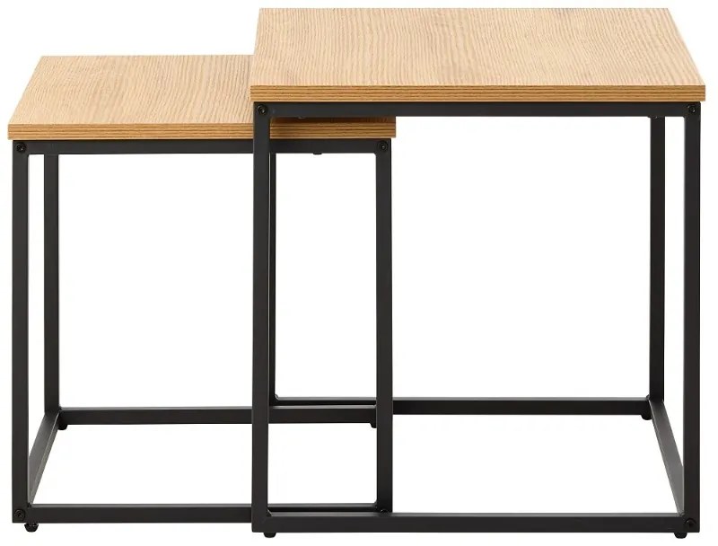 Sada odkládacích stolků Valenzuela 50 cm vzor dub