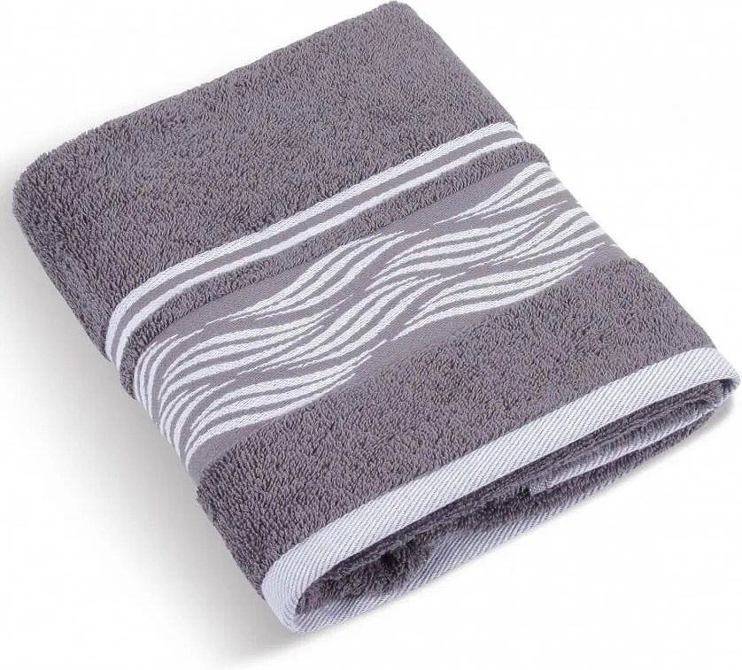 BROTEX Froté ručník 480g vlnka šedá 50 x 100 cm