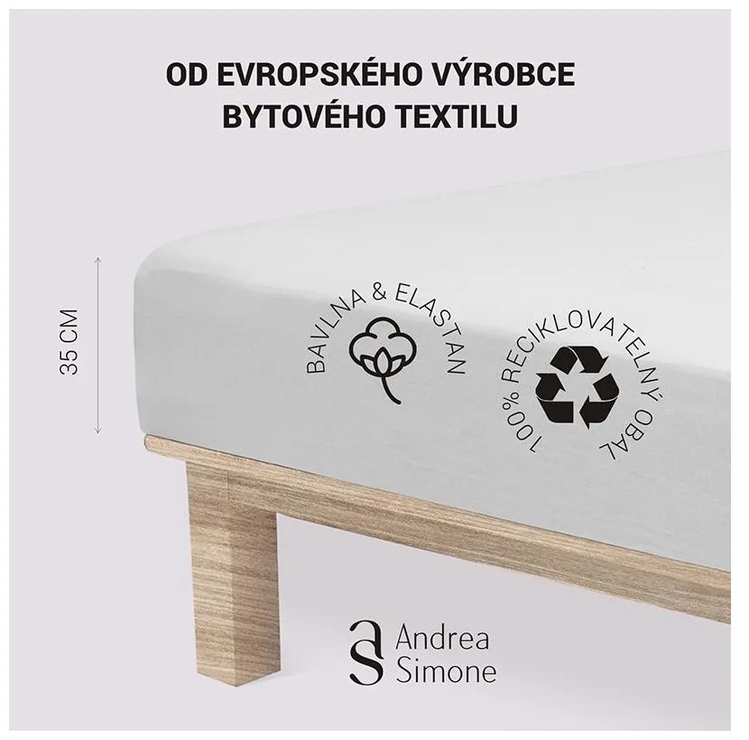 Andrea Simone Jersey Lycra prostěradlo Andrea Simone boxspring - Northerm Droplet (14-4104) 200 x 220