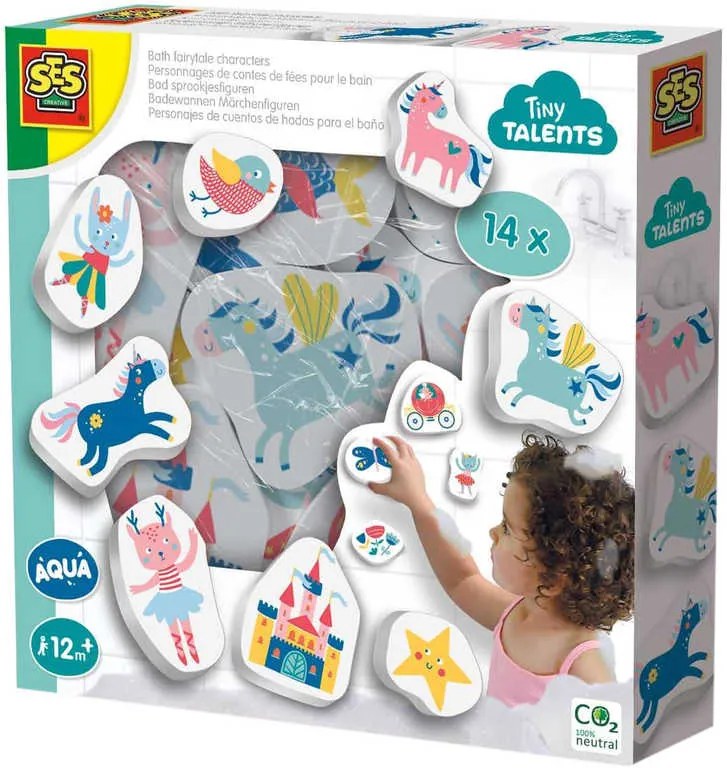 SES CREATIVE Baby vodolepky pěnové pohádkové postavy set 14ks v krabici 13079