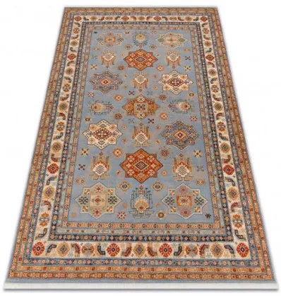 Koberec KESHAN Fredzle, rámků orientální 7683/53544 béž / modrý