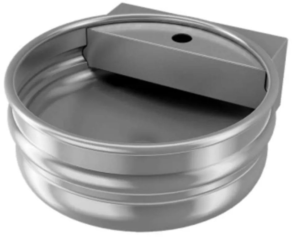 Sanela - Kulaté umyvadlo KEG, 1 otvor pro baterii, nerez SLUN 77A