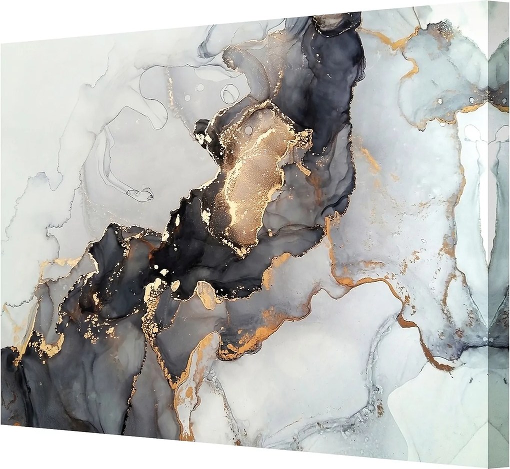 Obraz na plátně Black&Gold Abstraction