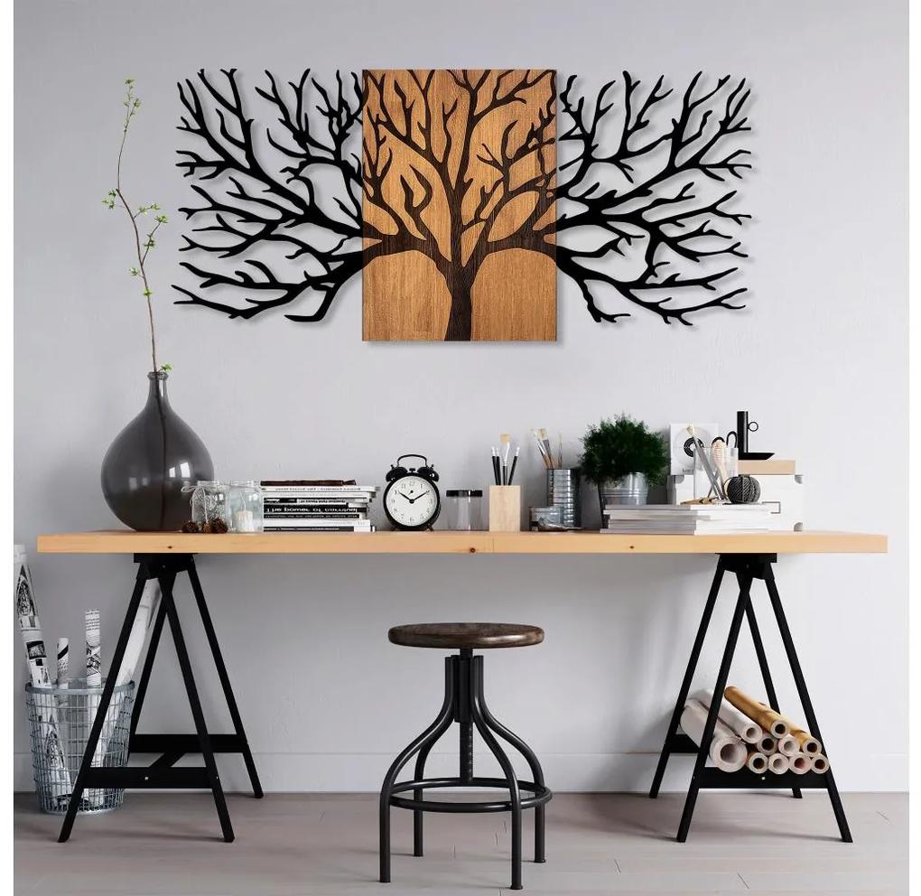 Asir Nástěnná dekorace 150x70 cm strom dřevo/kov AS1726