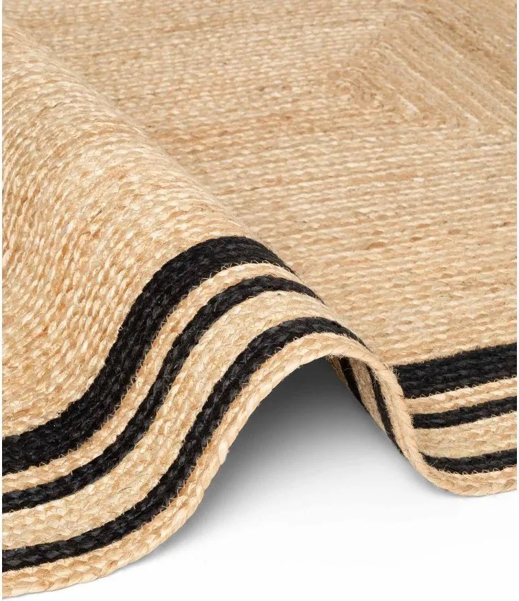 Černý/v přírodní barvě oboustranný/ručně tkaný jutový koberec 80x150 cm Looma – Hanse Home