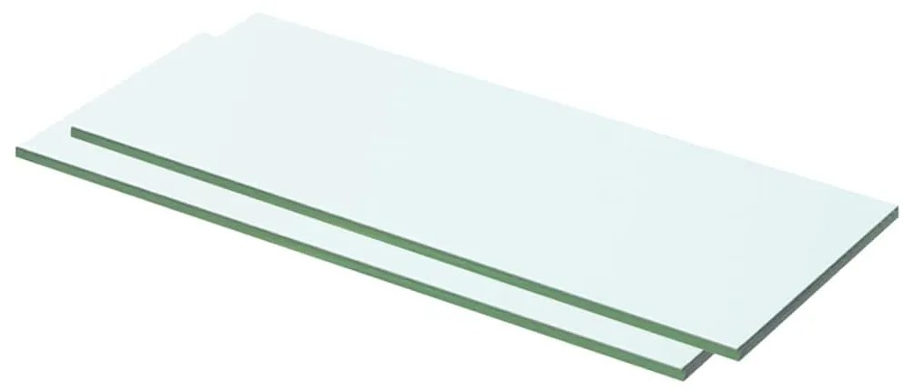 Policové desky 2 ks sklo čiré 50 x 15 cm 3051558