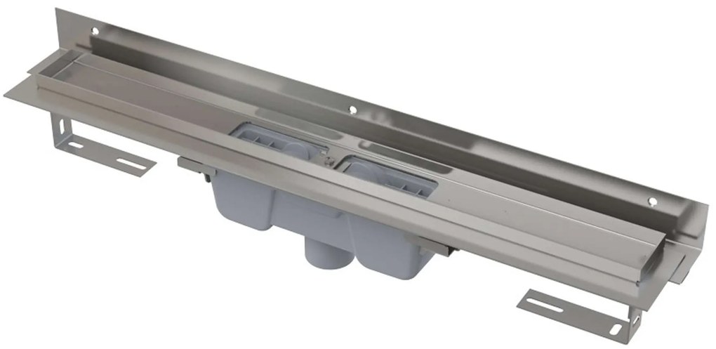 Alca - Sprchový žlab Flexible 65 cm, s nastavitelným límcem ke stěně, svislý odtok, nerez APZ1004-650